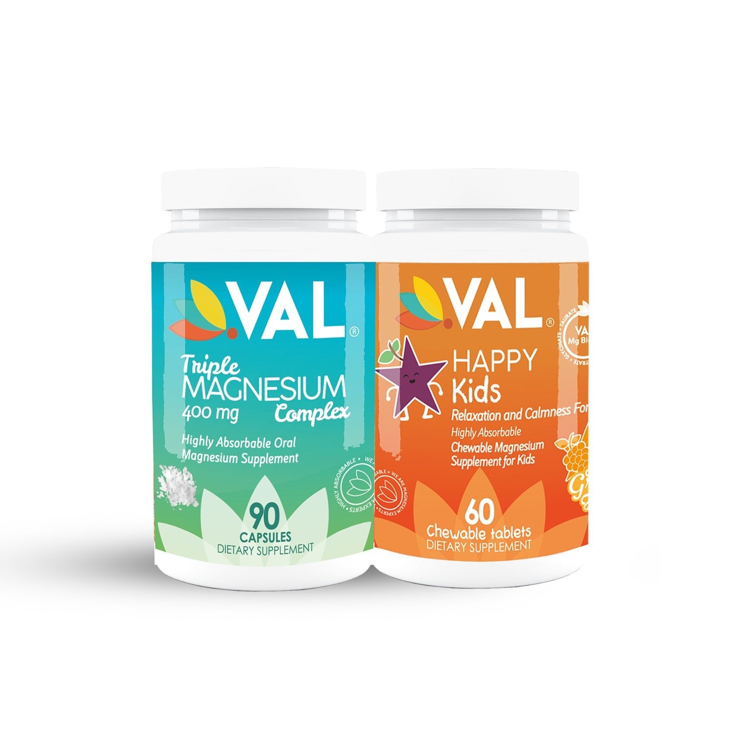 Parent and Child Wellness Pack: Triple Magnesium Complex for Adults an – Val Supplements