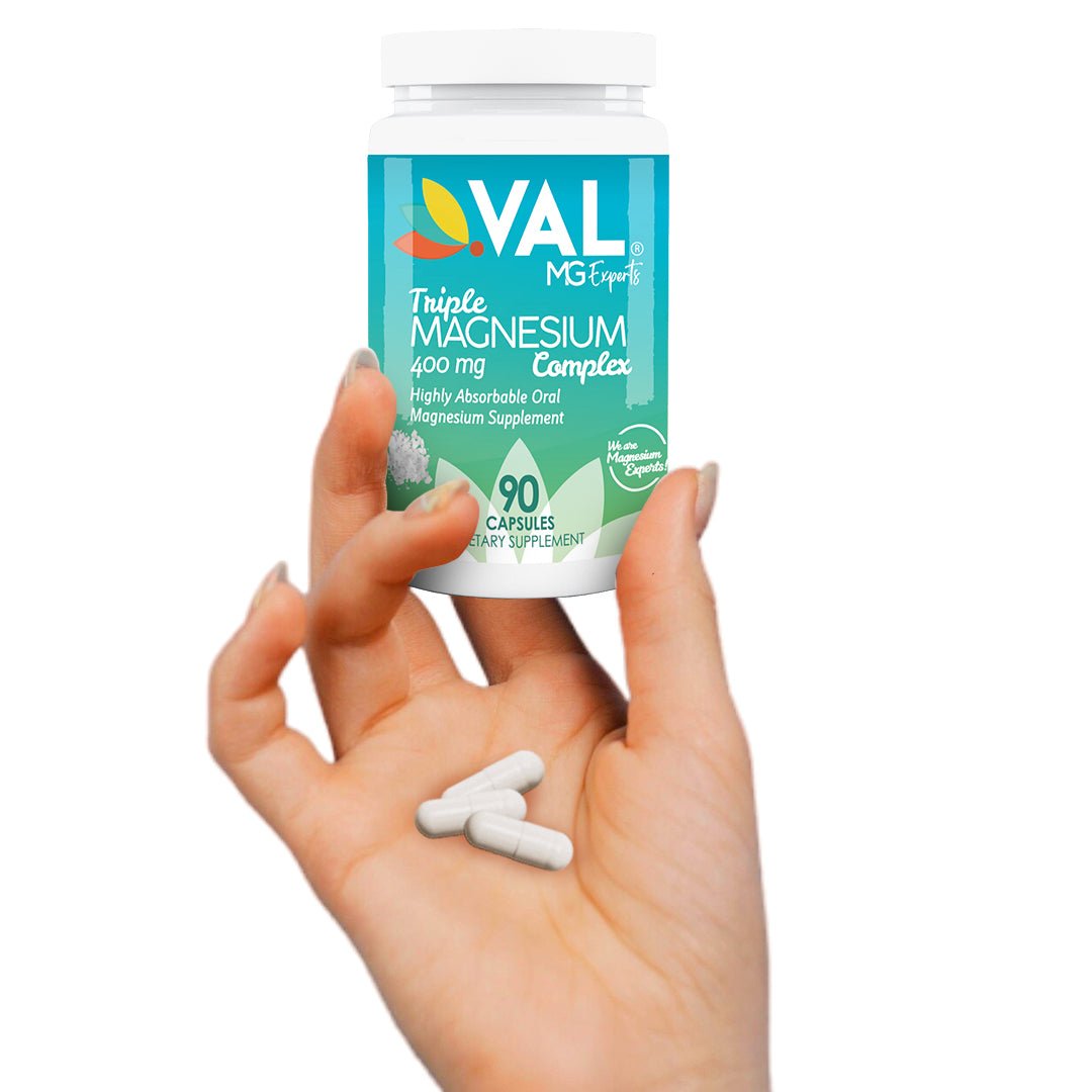 VAL Triple Magnesium Complex 400mg - Muscle Relaxation, Sleep, Support ...